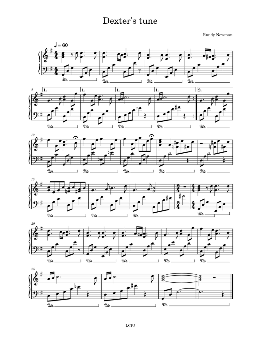 Dexter's Tune – Randy Newman Dexter's tune - piano tutorial Dexter's Tune – Randy Newman Dexter's tune - piano tutorial