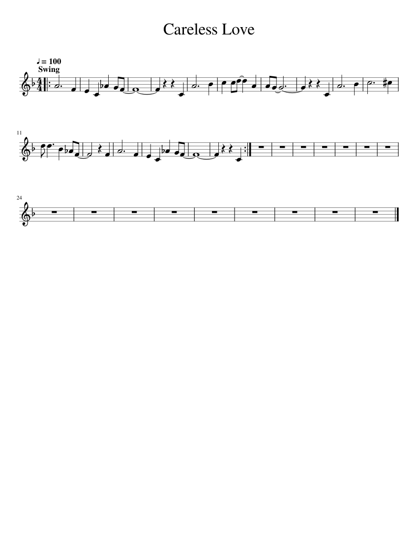 Careless Love Sheet music for Piano (Solo) Easy | Musescore.com