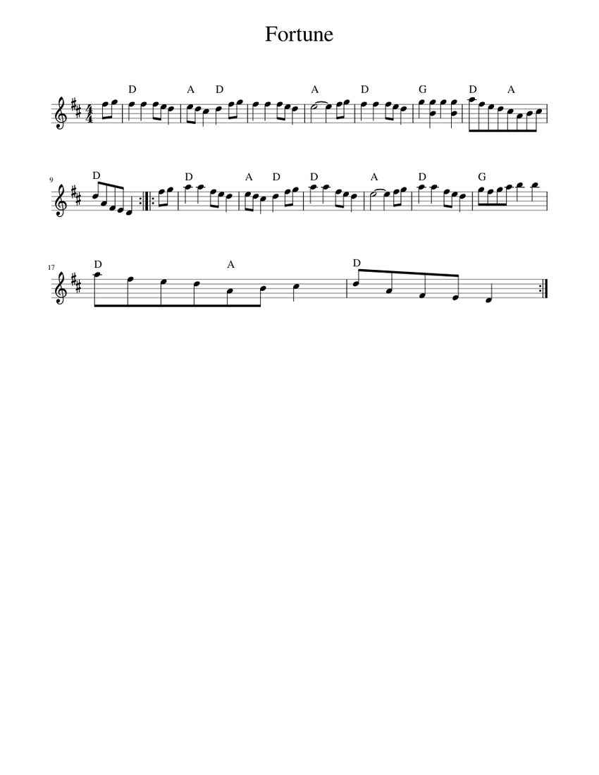 Fortune Sheet music for Piano (Solo) Easy | Musescore.com