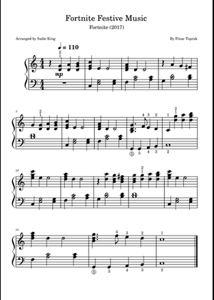 Fortnite Festive Christmas lobby music – Piano Solo Sheet Music for ...