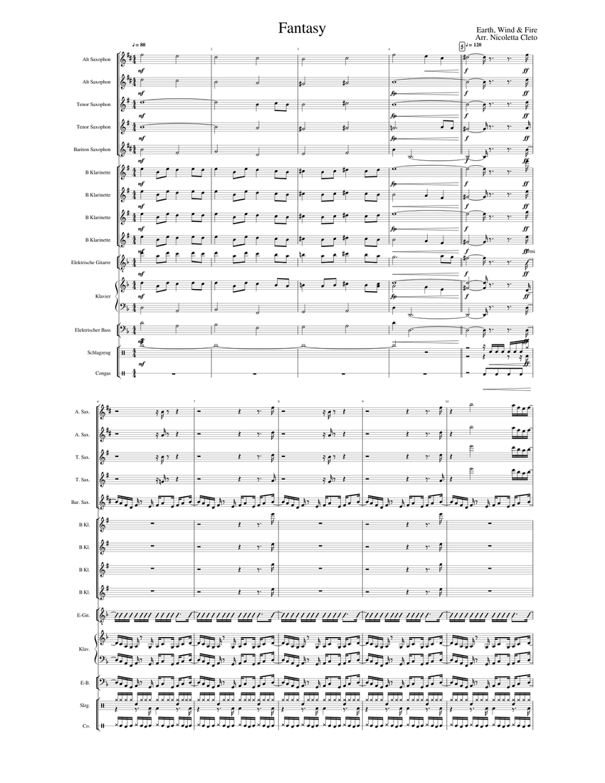 Fantasy – Earth, Wind & Fire Sheet Music with Chords for Piano ...