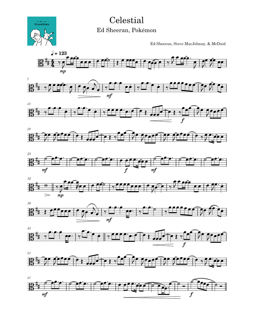 Celestial – Ed Sheeran Sheet music for Viola (Solo) | Musescore.com