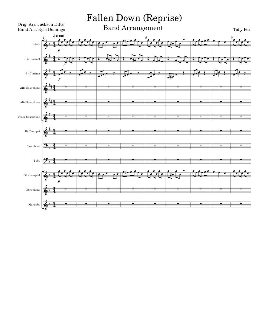 Fallen Down (Reprise) – Toby Fox Fallen_Down_Reprise Sheet music for ...