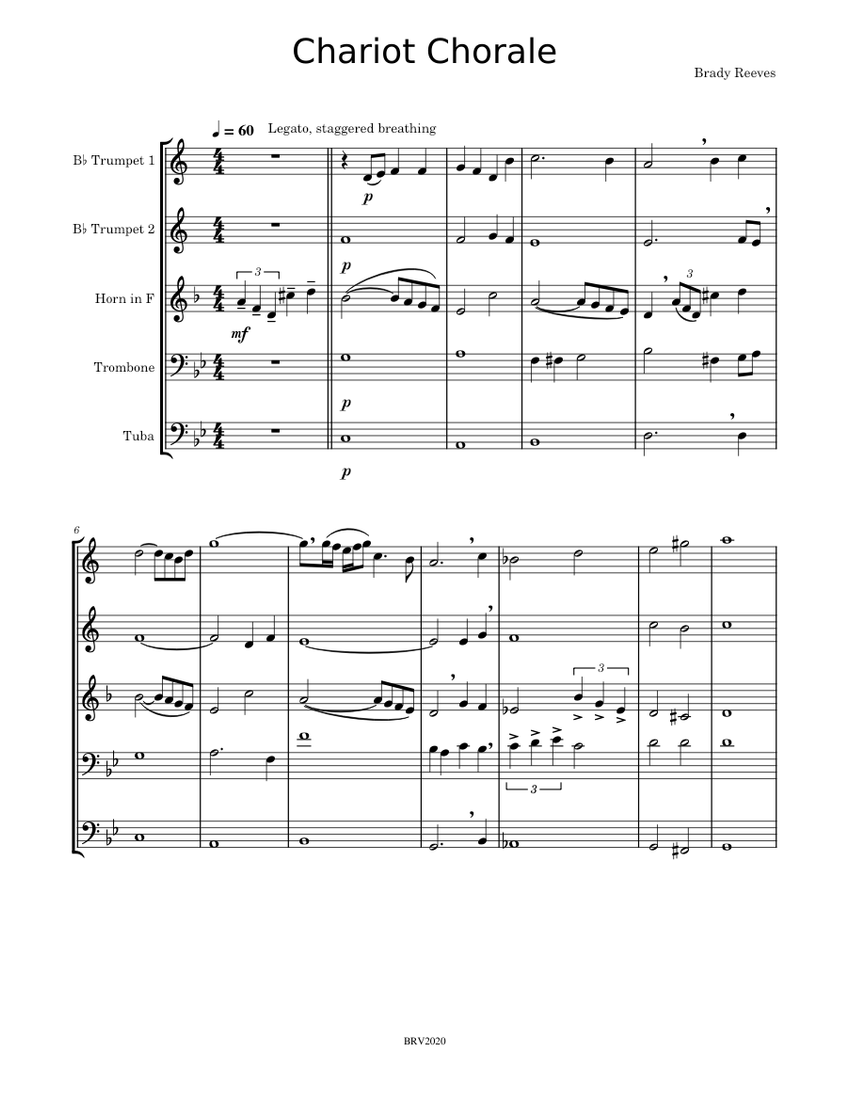 Chariot Chorale - piano tutorial