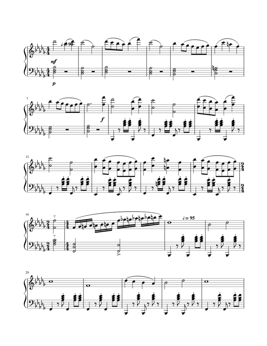 Polyushka Polye / Polyushko Pole Sheet music for Piano (Solo ...