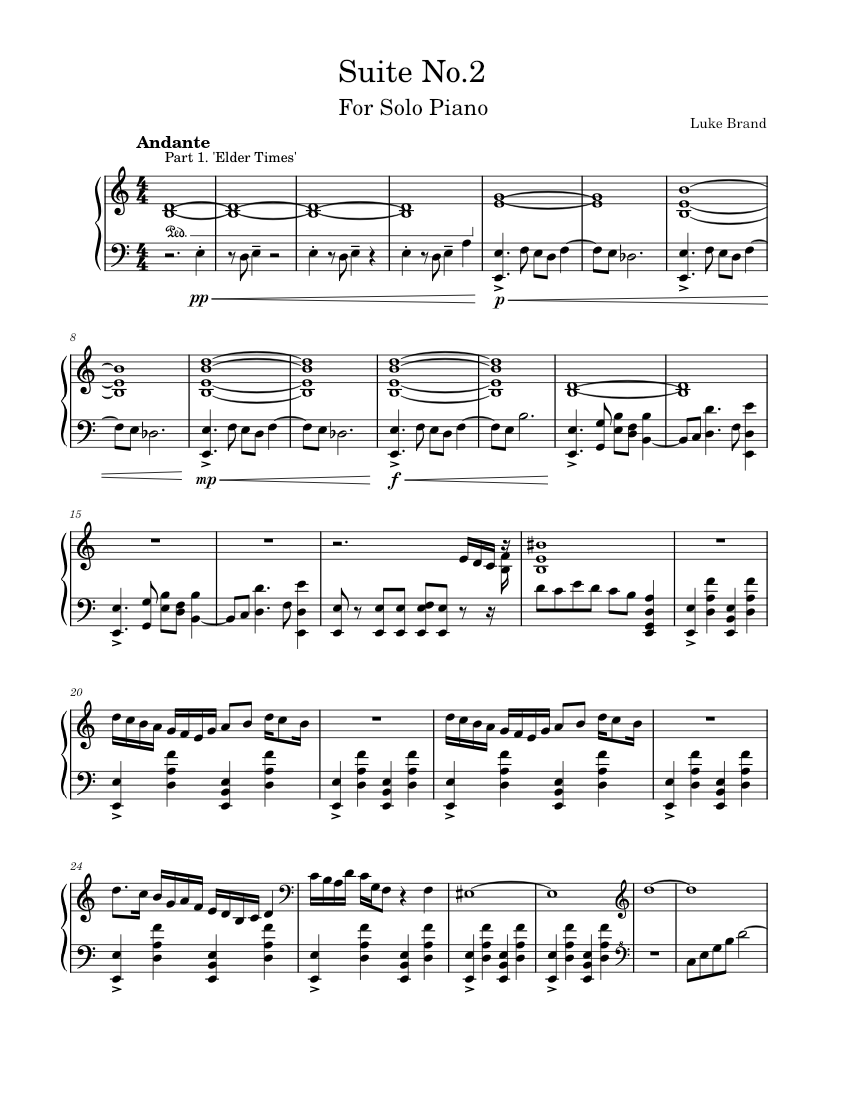 Suite No.2 Sheet music for Piano (Solo) | Musescore.com