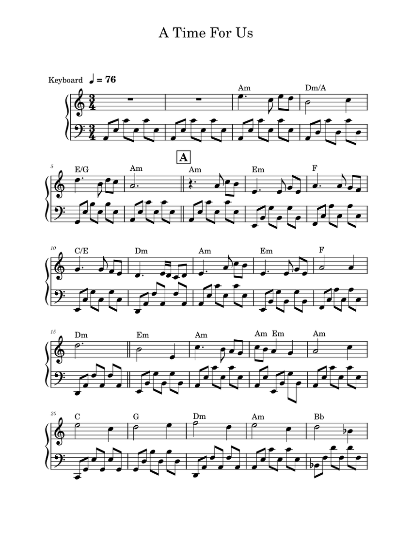 A_Time_For_Us - piano tutorial