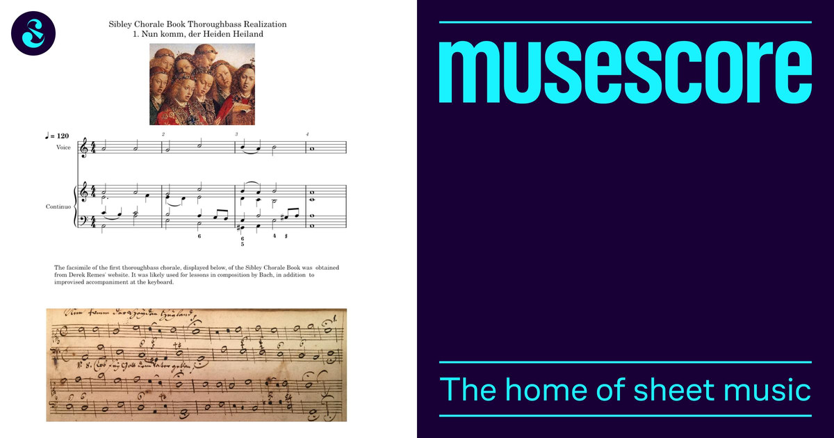 Sibley Chorale Book Figured Bass Realization (Nun komm, der Heiden ...