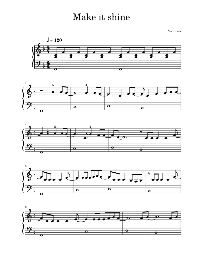 Make it shine victorious theme – Victorious Cast Make it shine Sheet ...