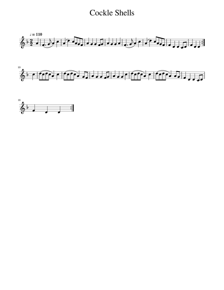 Cockle Shells Sheet music for Piano (Solo) Easy | Musescore.com