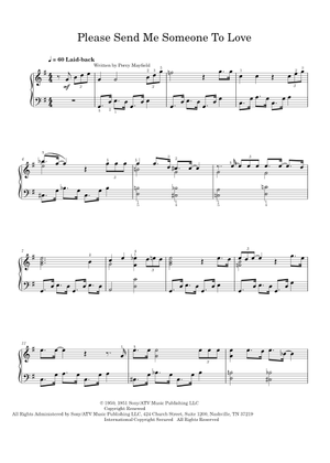 Play Official version of Please send me someone to love Sheet Music by ...