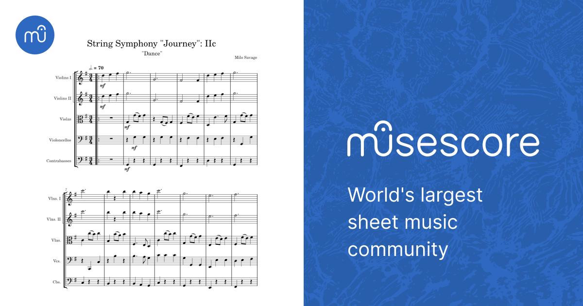 String Symphony "Journey": IIc, Dance Sheet Music for Strings group (String Ensemble ...