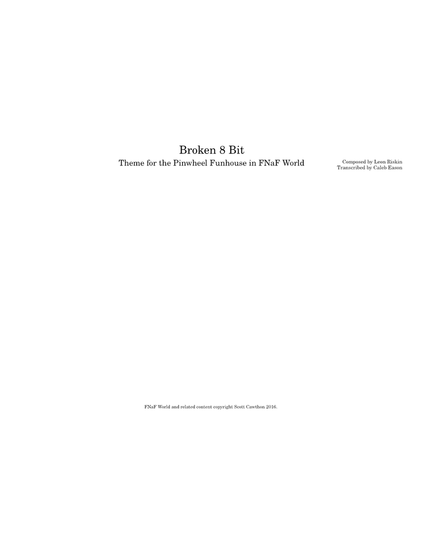 Broken 8 Bit – Leon Riskin Sheet music for Piano, Vocals, Celesta ...