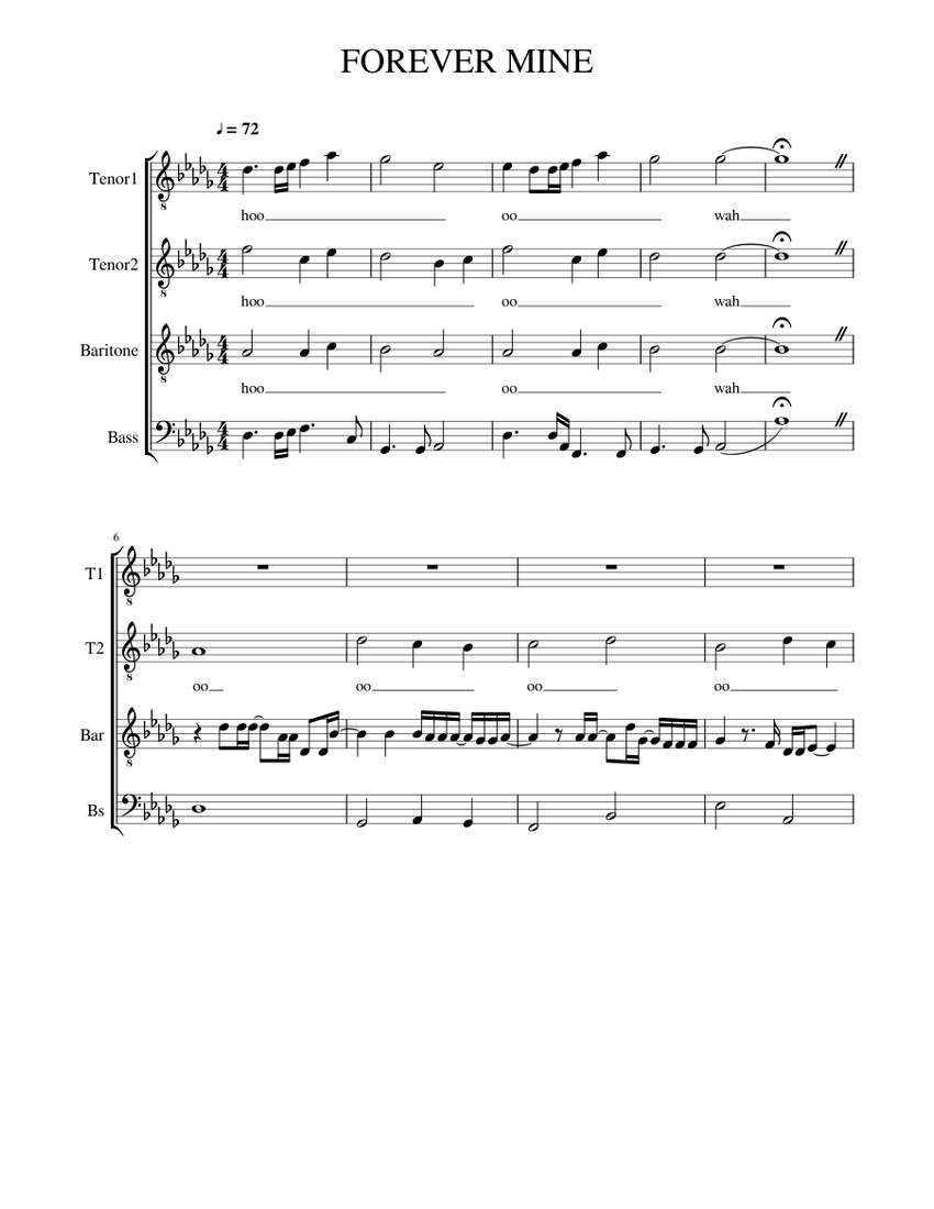 FOREVER MINE Sheet music for Piano (Mixed Quartet) | Musescore.com