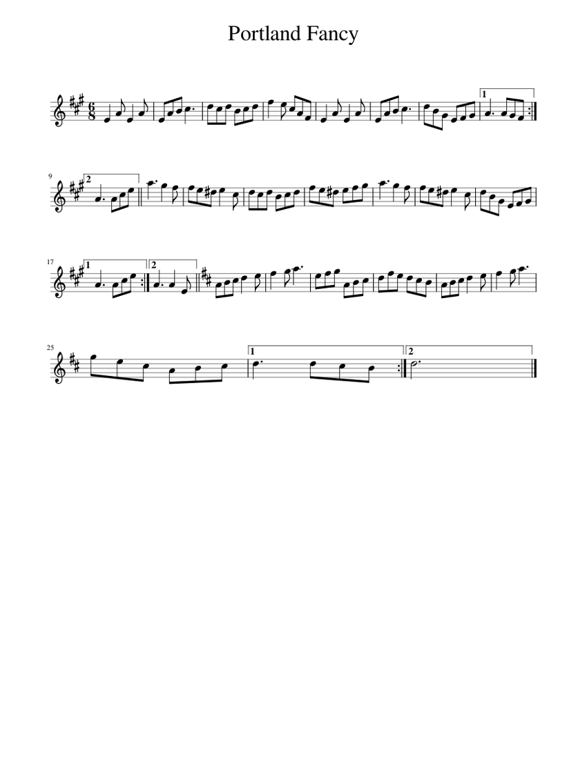 Portland Fancy Sheet music for Piano (Solo) Easy | Musescore.com