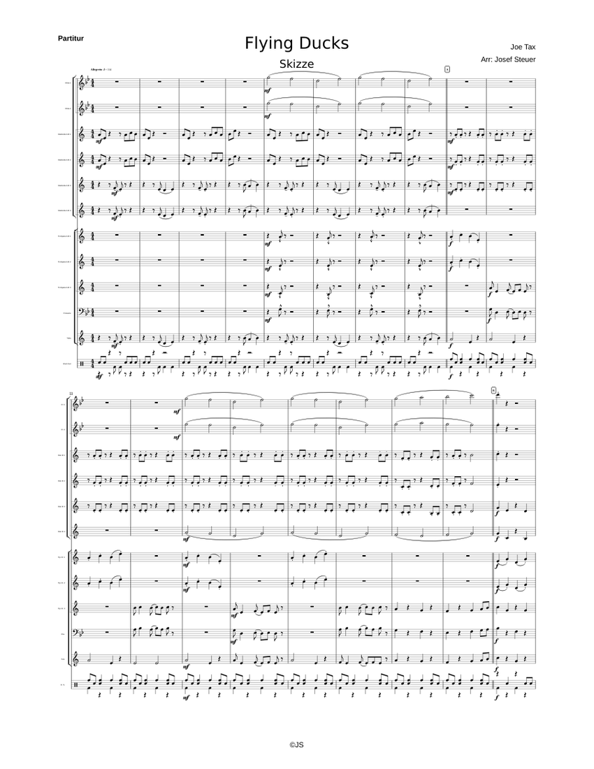 Flying Ducks Sheet music for Tuba (Solo) | Musescore.com