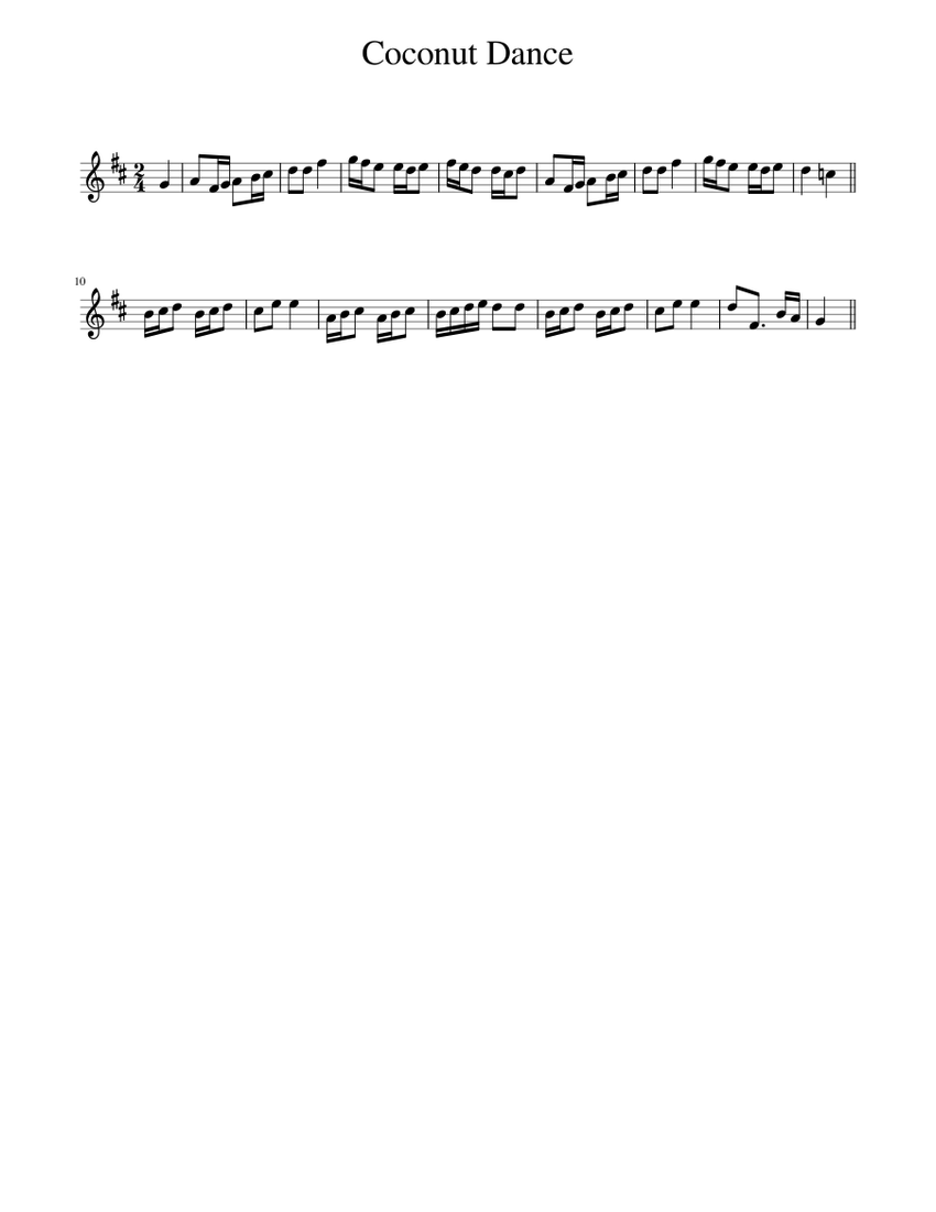 Coconut Dance Sheet music for Piano (Solo) Easy | Musescore.com