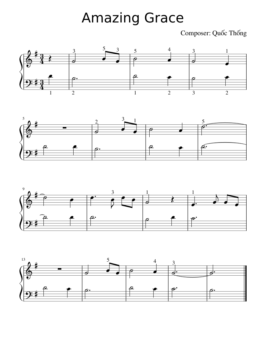 Amazing Grace - Piano Tutorial