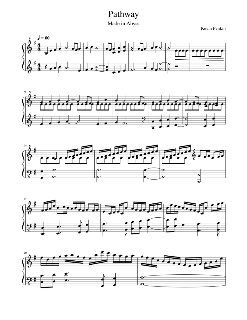 Pathway Sheet music for Piano (Solo) | Musescore.com