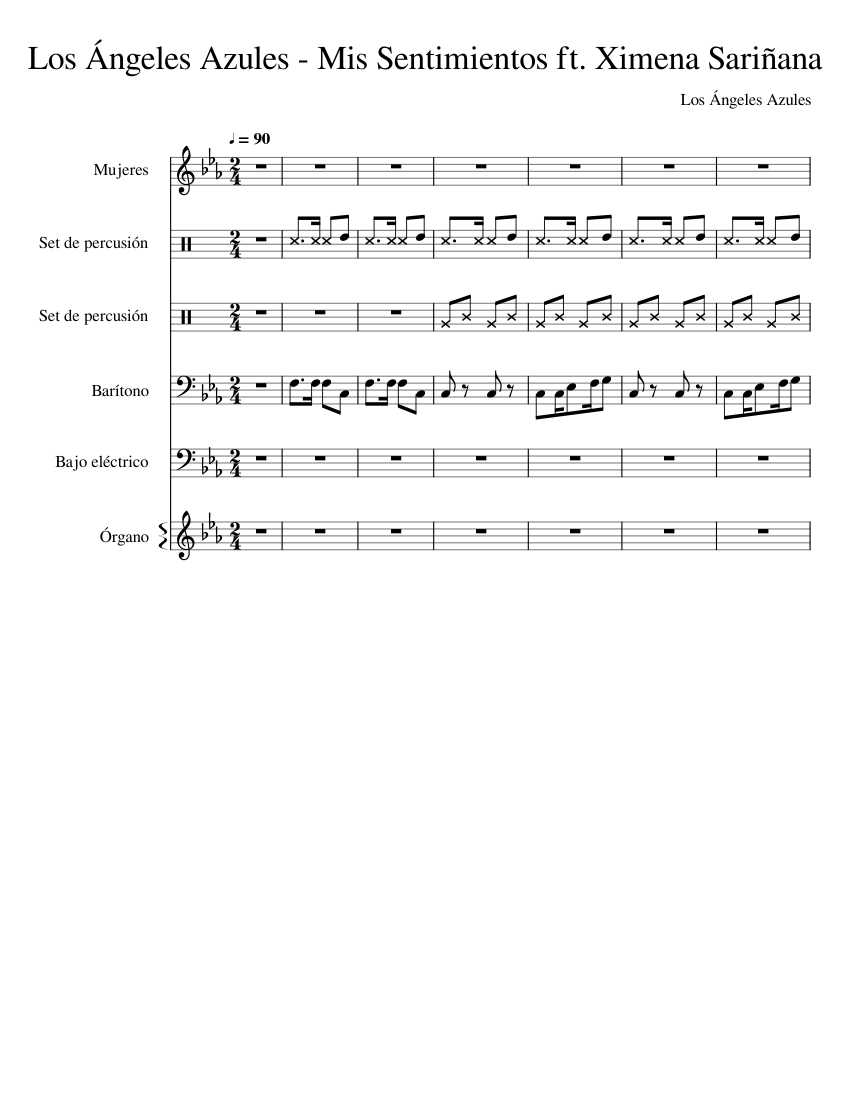 Los Ángeles Azules - Mis Sentimientos ft. Ximena Sariñana Sheet Music ...