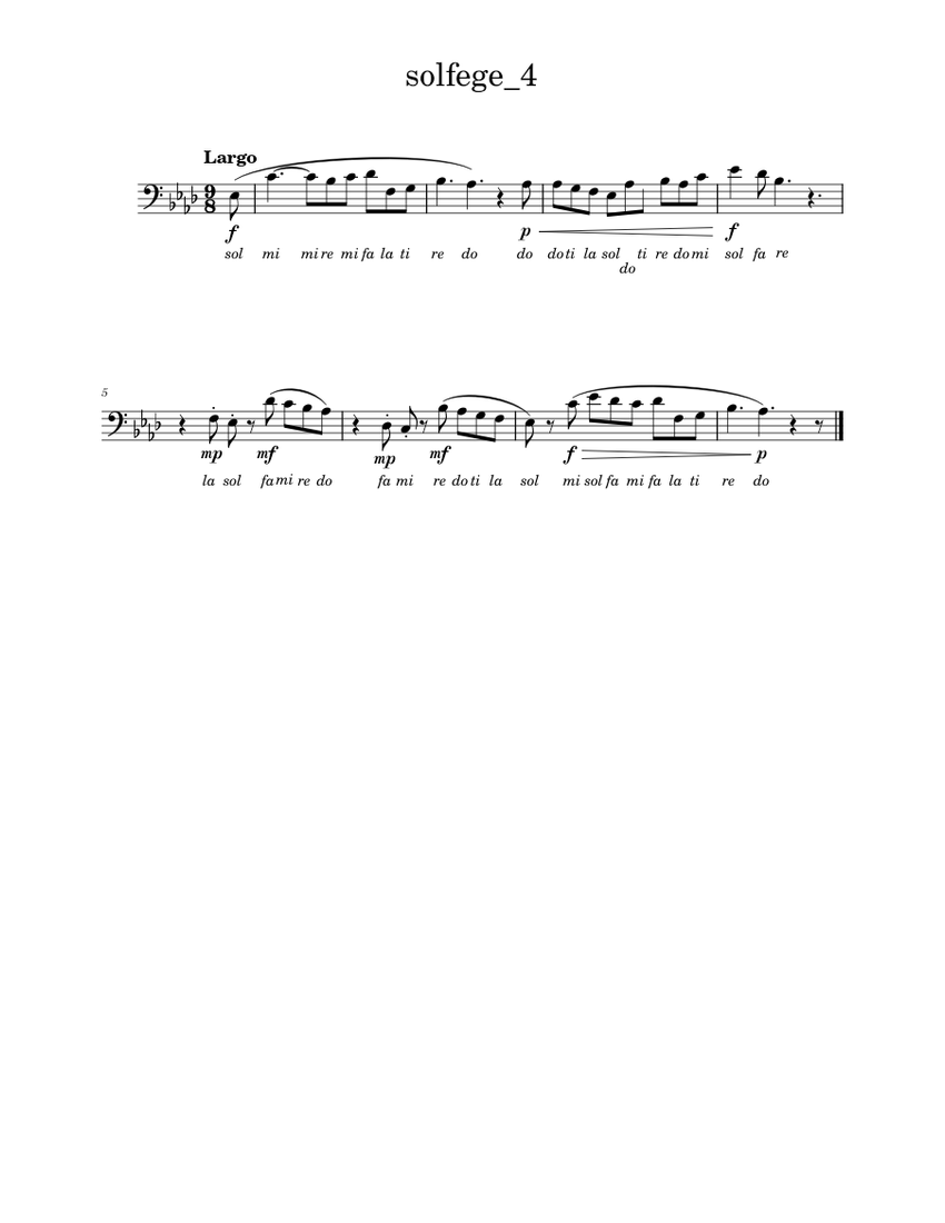 solfege 4 Sheet music for Piano (Solo) Easy | Musescore.com