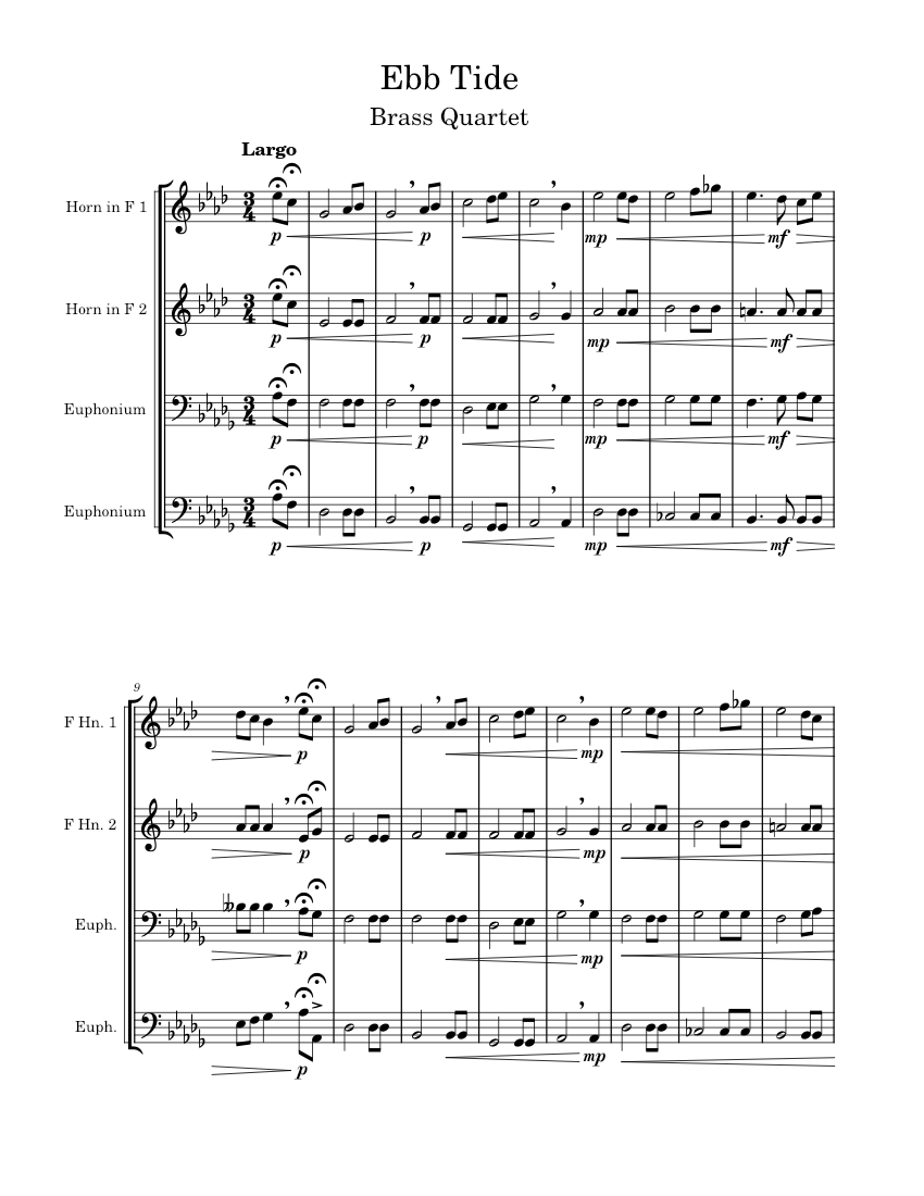 Ebb Tide – Robert Maxwell Ebb Tide Sheet music for French horn (Brass ...