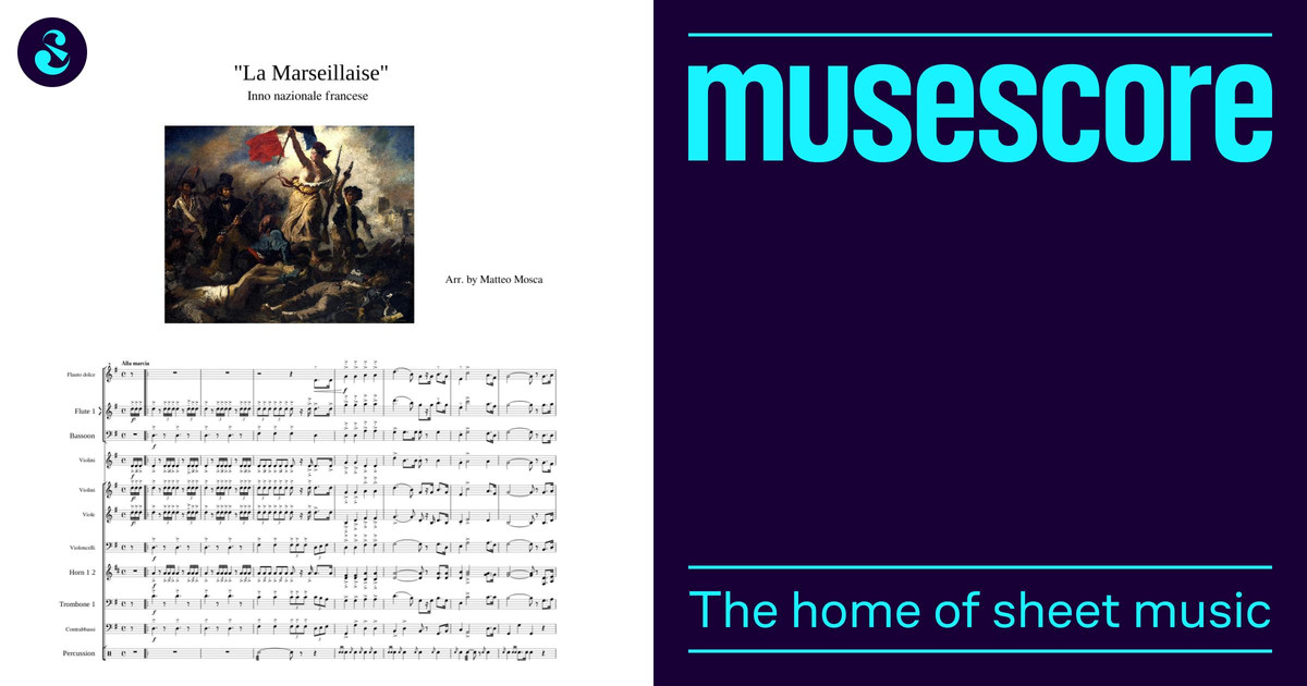 La marsigliese Sheet Music for Trombone, Flute, Bassoon, French horn ...