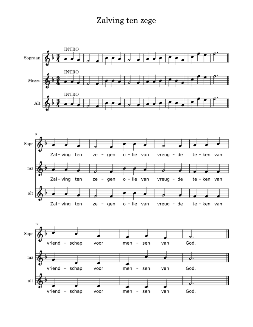Zalving ten zege – onbekend -Tutti Sheet music for Piano (Women’s Choir ...