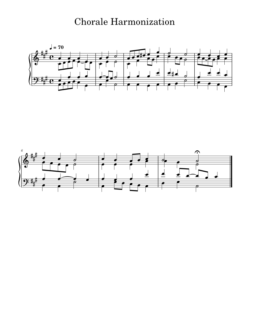 Chorale_Harmonization Sheet music for Organ (Solo) | Musescore.com