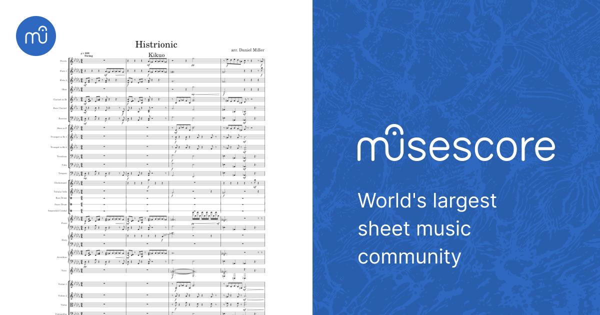 Histrionic – Kikou Sheet Music for Piano, Trombone, Accordion, Tuba ...