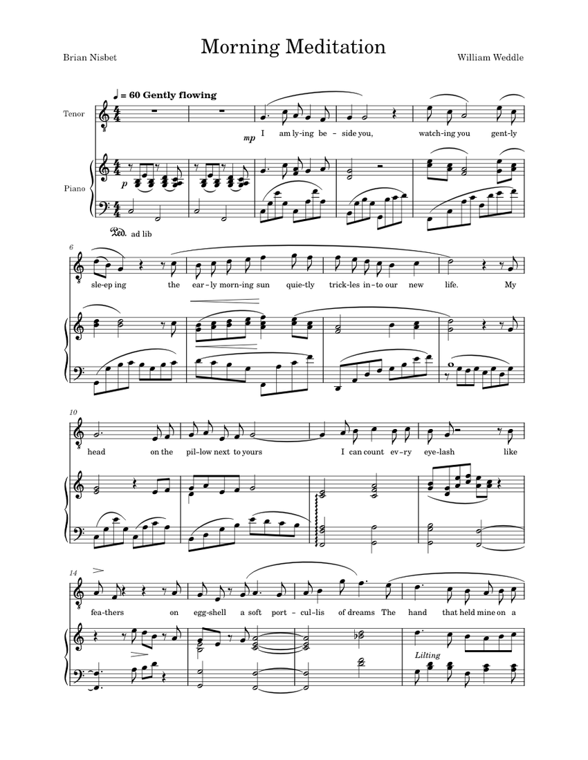 Morning Meditation Sheet music for Piano, Cello (Piano-Voice ...