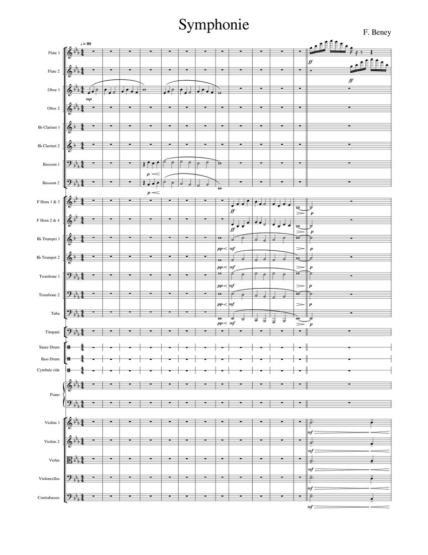 Symphonie Sheet music for Piano, Trombone, Tuba, Flute & more ...