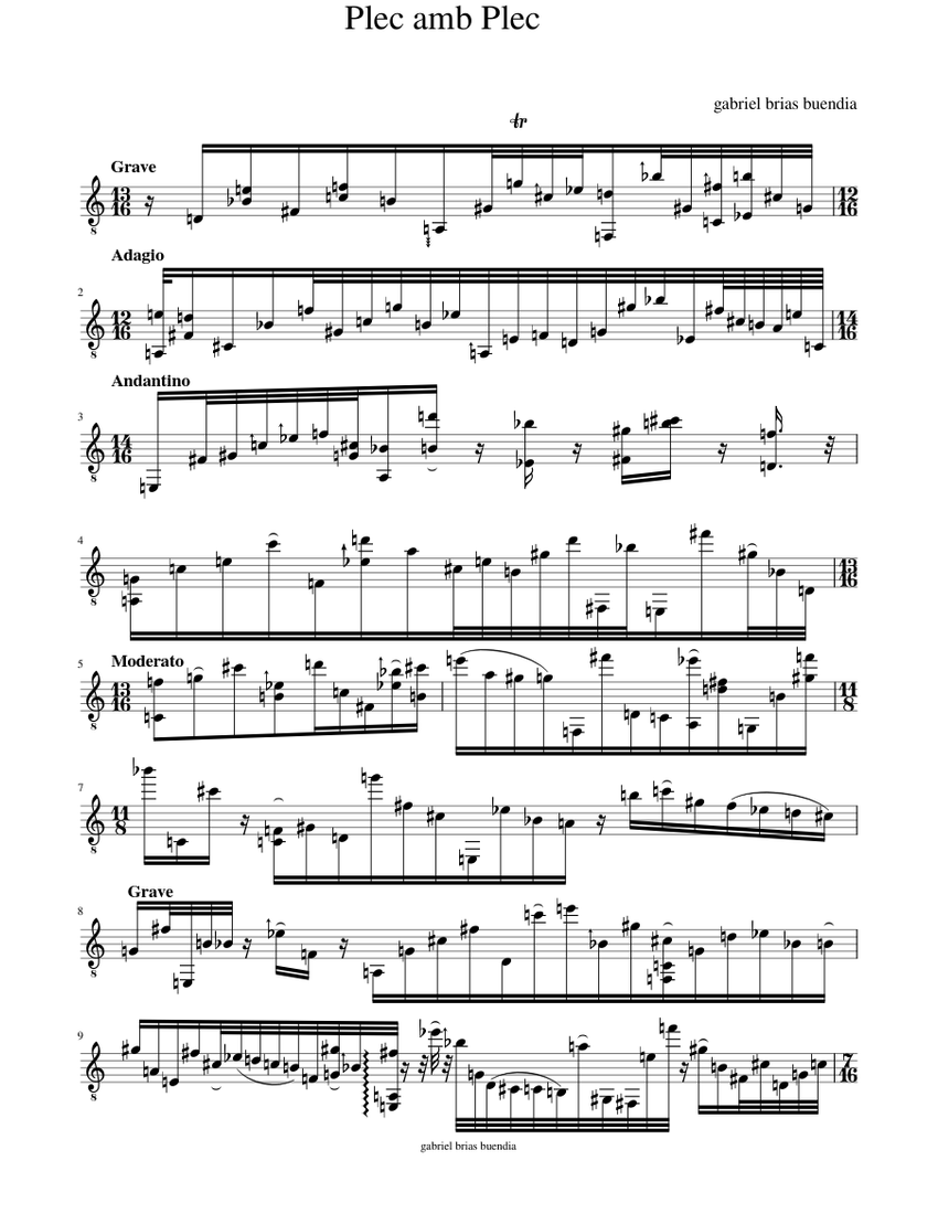 Plec amb plec Sheet music for Guitar (Solo) | Musescore.com
