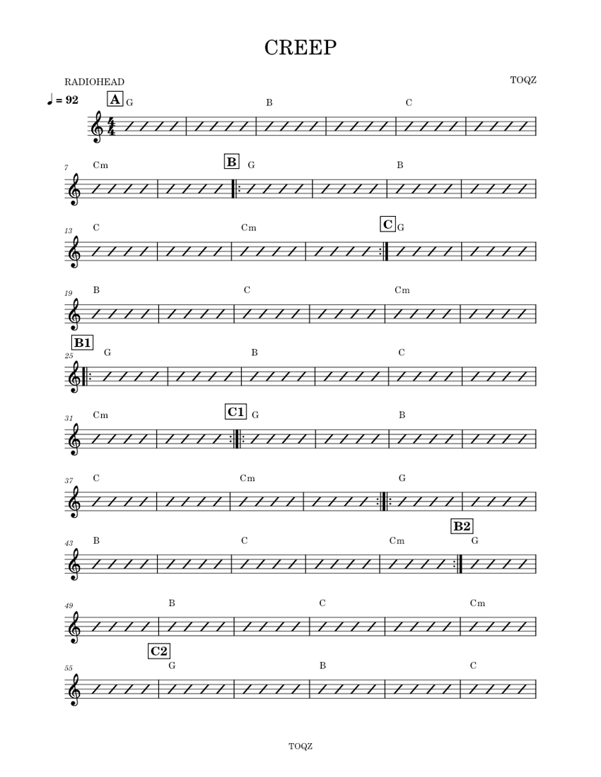 Creep – Radiohead CREEP Sheet music for Piano (String Ensemble ...