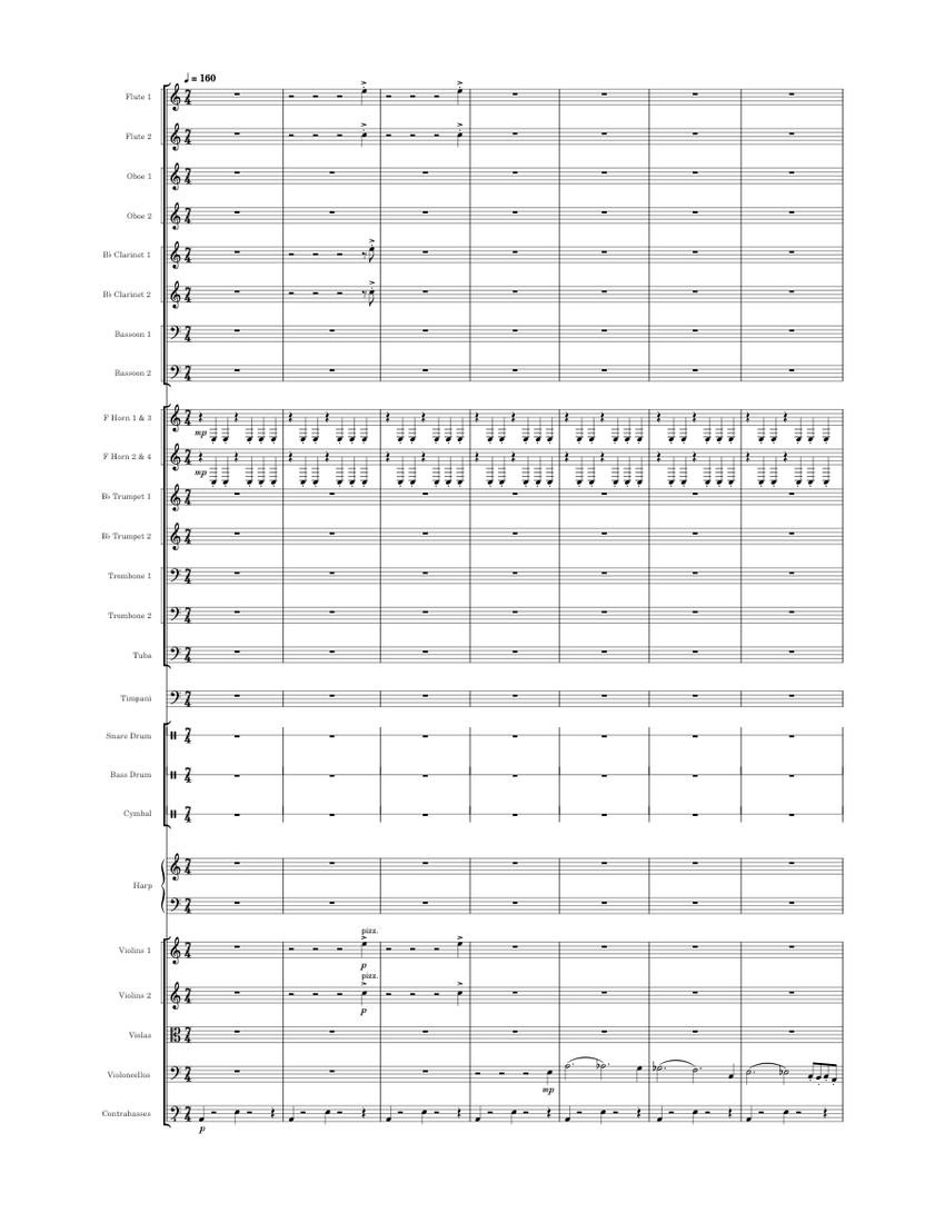 Blood Waltz Sheet music for Trombone, Tuba, Flute, Oboe & more instruments (Symphony Orchestra ...