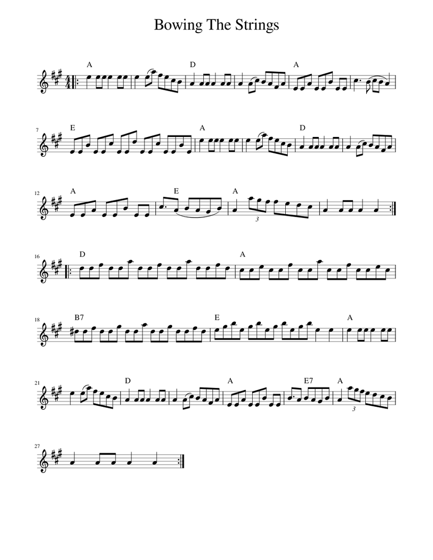 Bowing The Strings Sheet music for Piano (Solo) Easy | Musescore.com