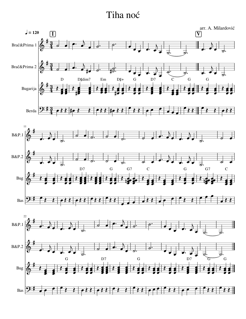 Tiha Noc (Silent Night) – Franz Xaver Gruber (tambura arrangement ...