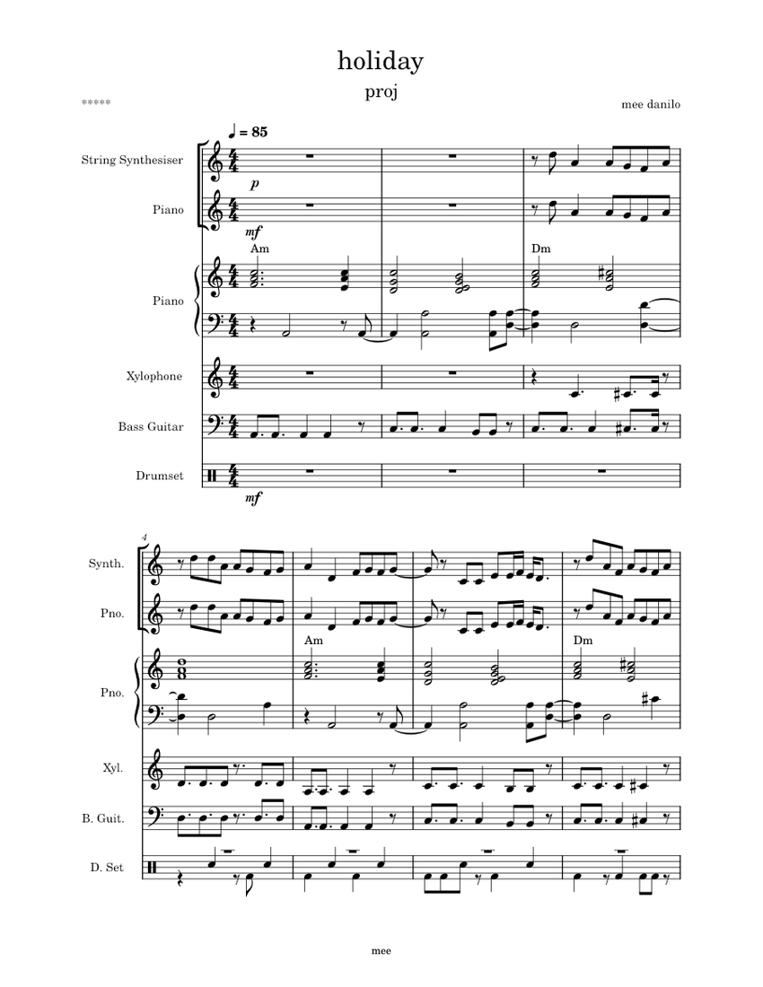 holiday project - piano tutorial