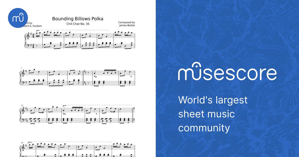 Bounding Billows Polka - James Bellak Sheet music for Piano (Piano Duo ...