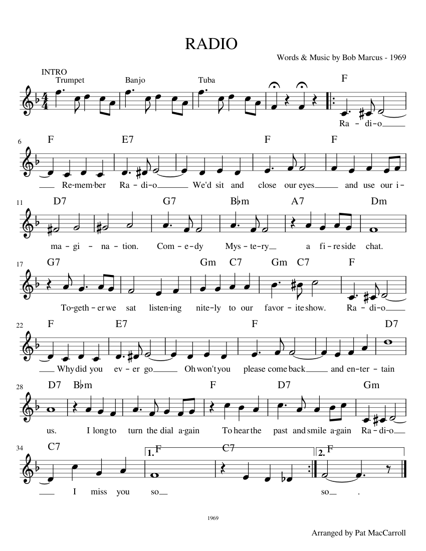 RADIO Sheet music for Piano (Solo) | Musescore.com