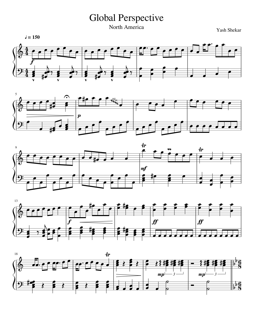 Global Perspective Sheet music for Piano (Solo) | Musescore.com