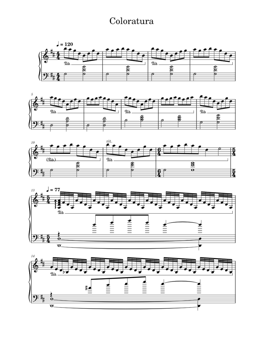 Coloratura – Coldplay Sheet Music for Piano (Solo) | MuseScore.com