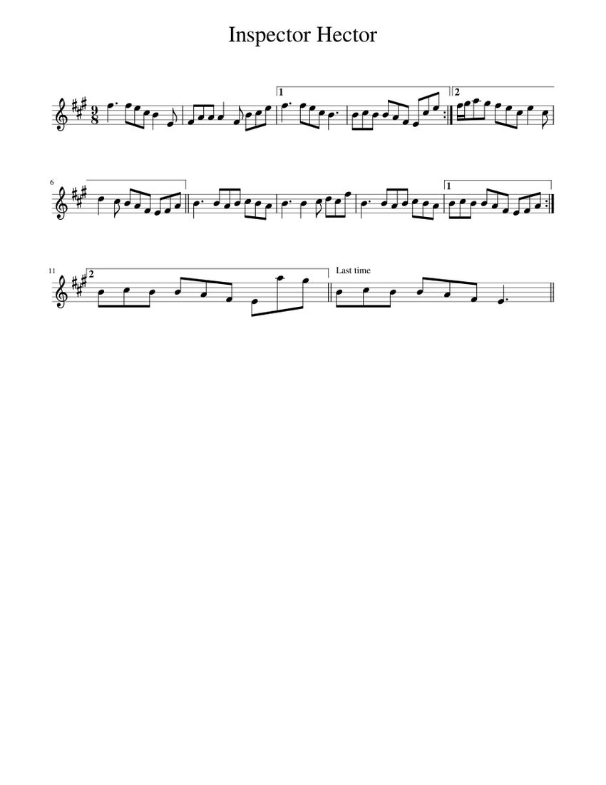 Inspector Hector Sheet music for Piano (Solo) Easy | Musescore.com