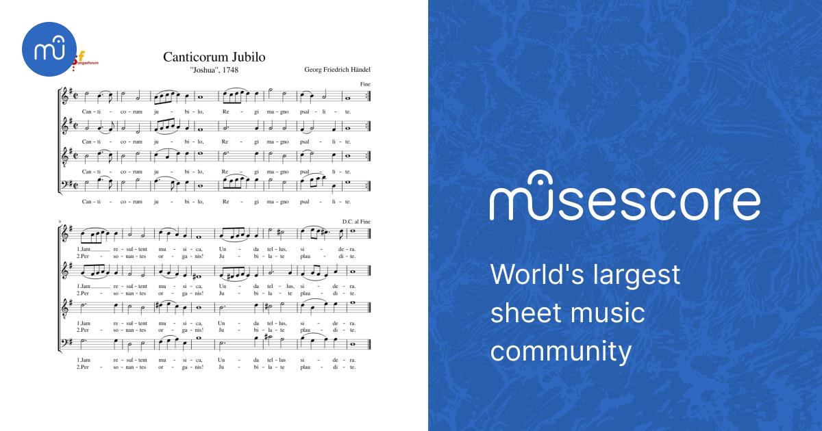 Canticorum Jubilo (Händel), G - SATB Sheet Music for Soprano, Alto ...