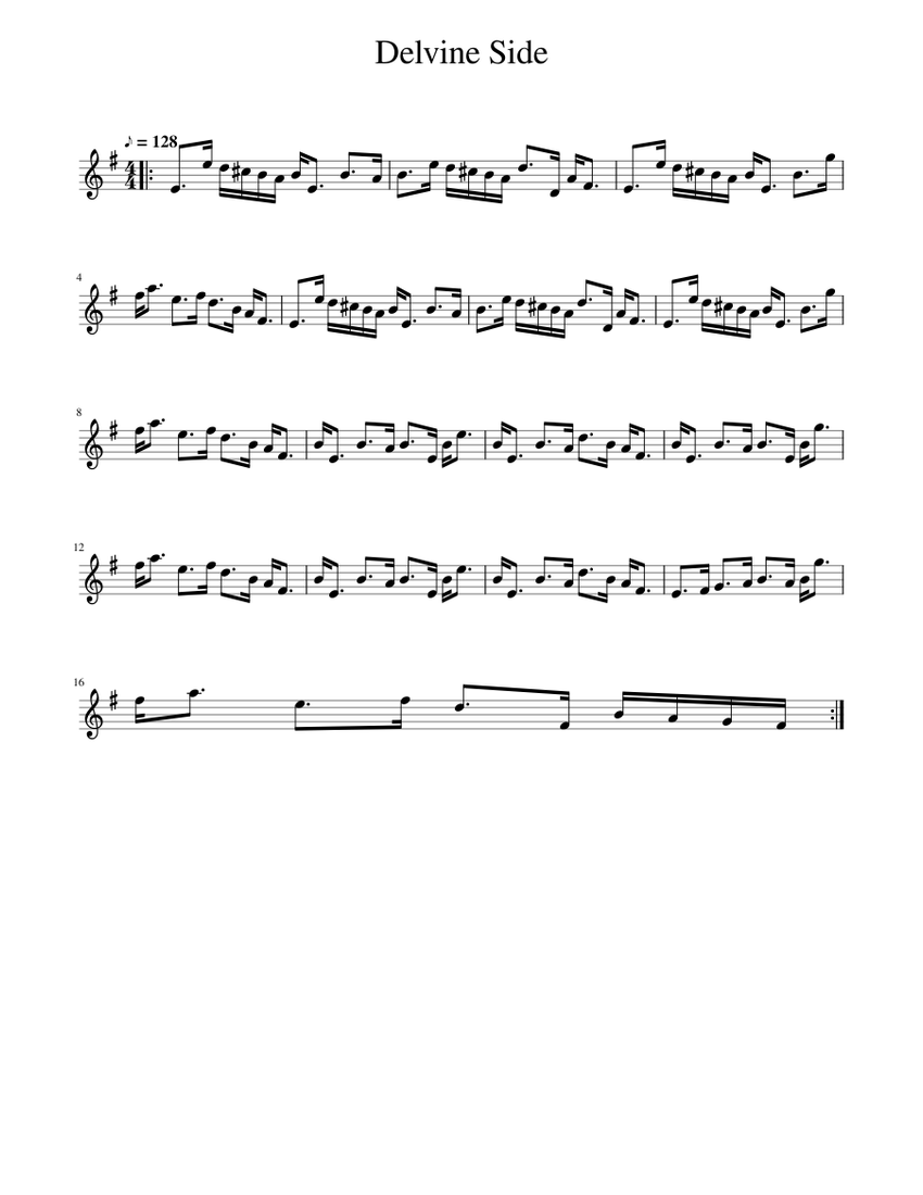 Delvine Side Sheet music for Piano (Solo) Easy | Musescore.com