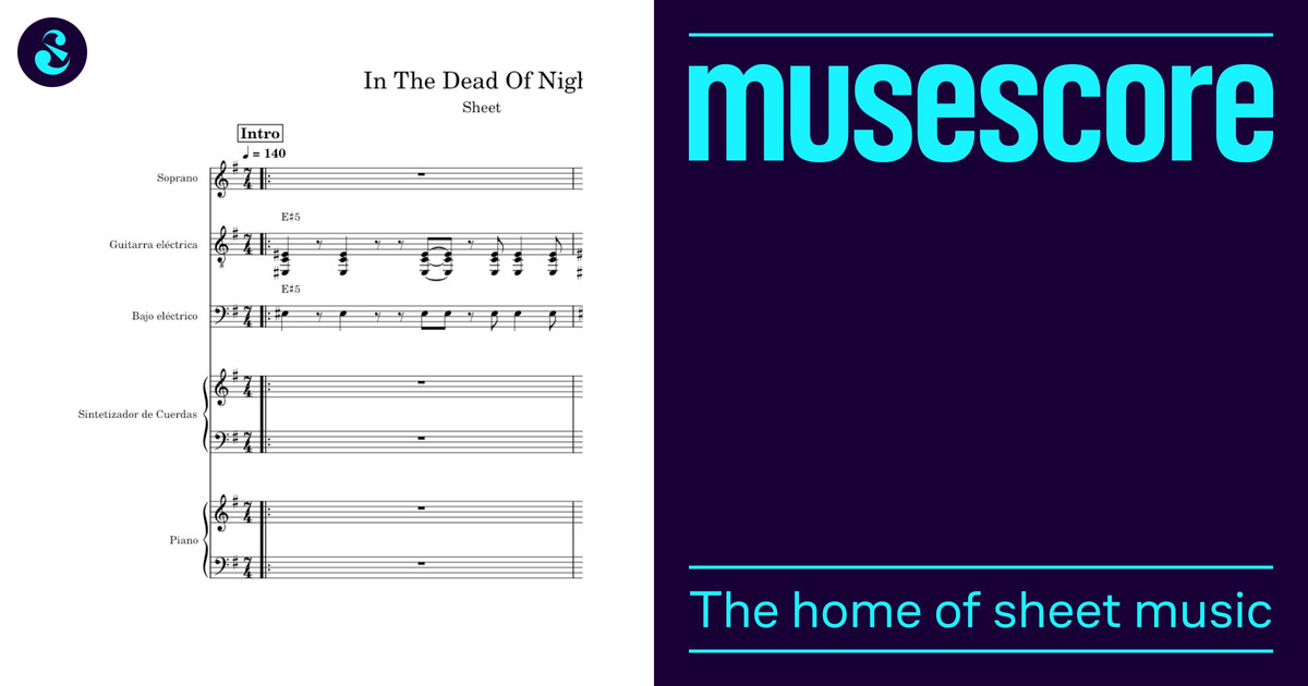 In The Dead of Night – Eddie Jobson Sheet Music for Piano, Guitar, Bass ...