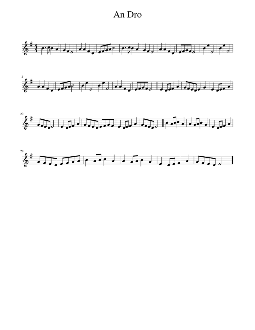 An Dro Sheet music for Piano (Solo) | Musescore.com