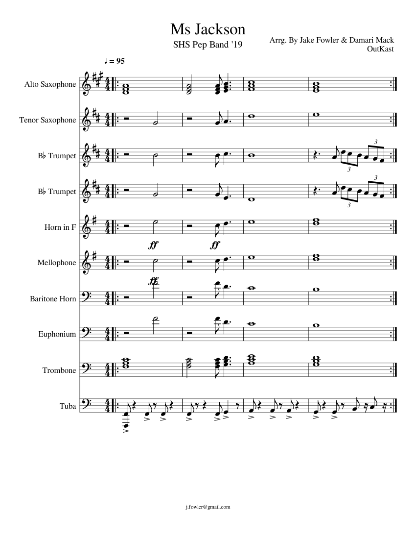 Ms Jackson Sheet Music for Trombone, Euphonium, Tuba, Mellophone & more ...