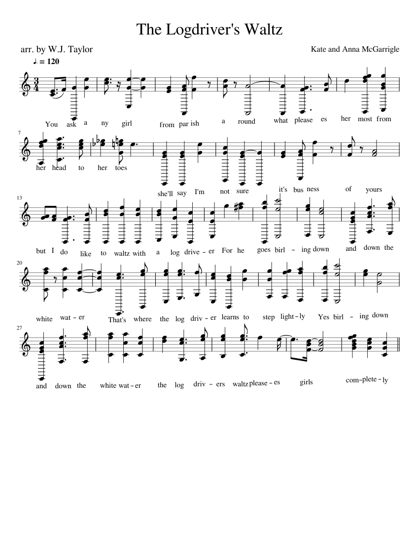 The Logdriver's Waltz Sheet music for Piano (Solo) Easy | Musescore.com