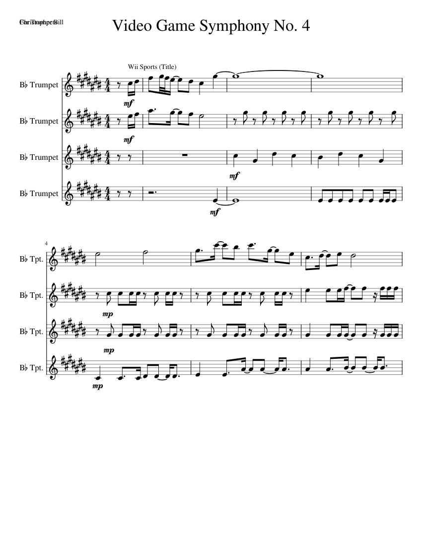 Video_Game_Symphony_No._4 (TPT) Sheet music for Trumpet in b-flat ...